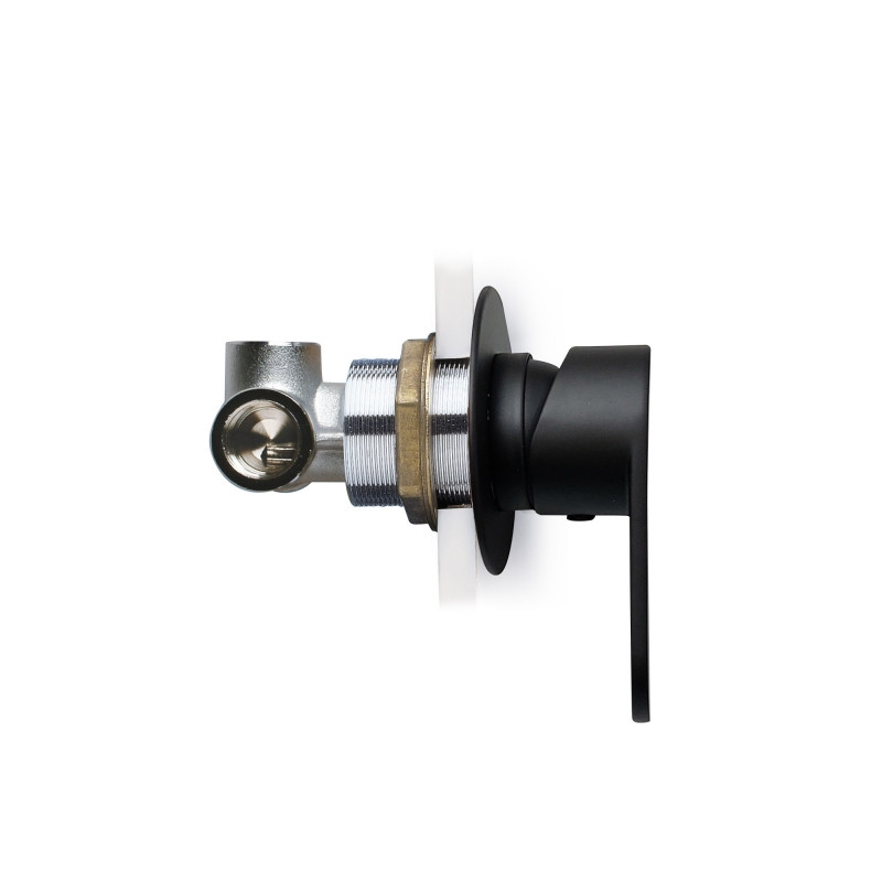TMJADI1000K One handled bulkhead shower mixer in matt black