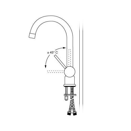 One Handle Minimalistic Galley Tap with Swivel Spout