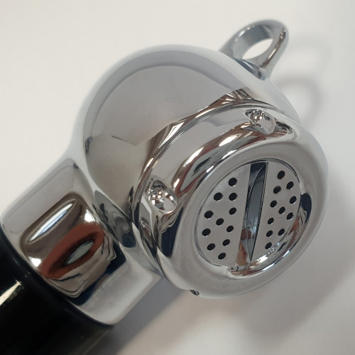 Straight water saving push button shower head