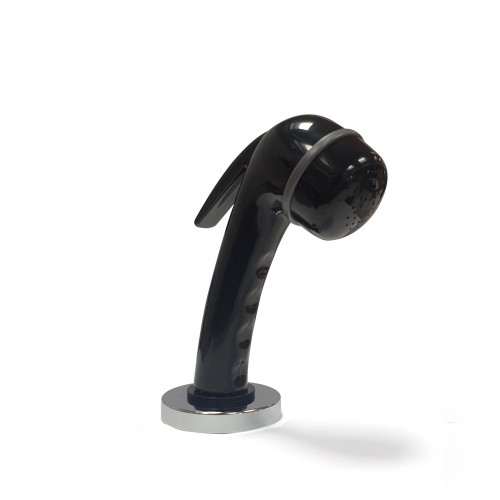 Pull-out straight water saving trigger shower head with holder and hose