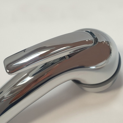 Pull-out straight water saving trigger shower head with holder and hose