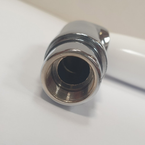 Straight water saving push button shower head