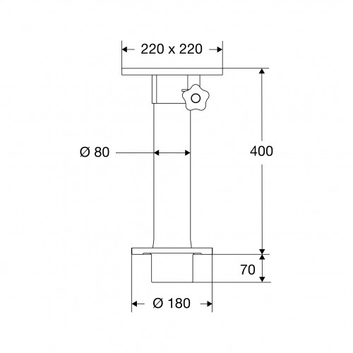 P10504 Removable Fixed Height Chair Pedestal with Recessed Base