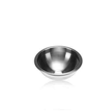 Stainless steel Hemispherical Basin, satin finish, inset flange ...