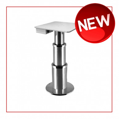 Integrated battery powered portable pedestal without under floor protrusion