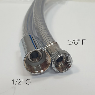 Chrome Effect Plastic Reinforced Shower Hose