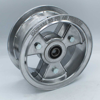6" Aluminum Tri-Star Wheel - 3" Wide With 5/8" ID Precision Ball Bearings