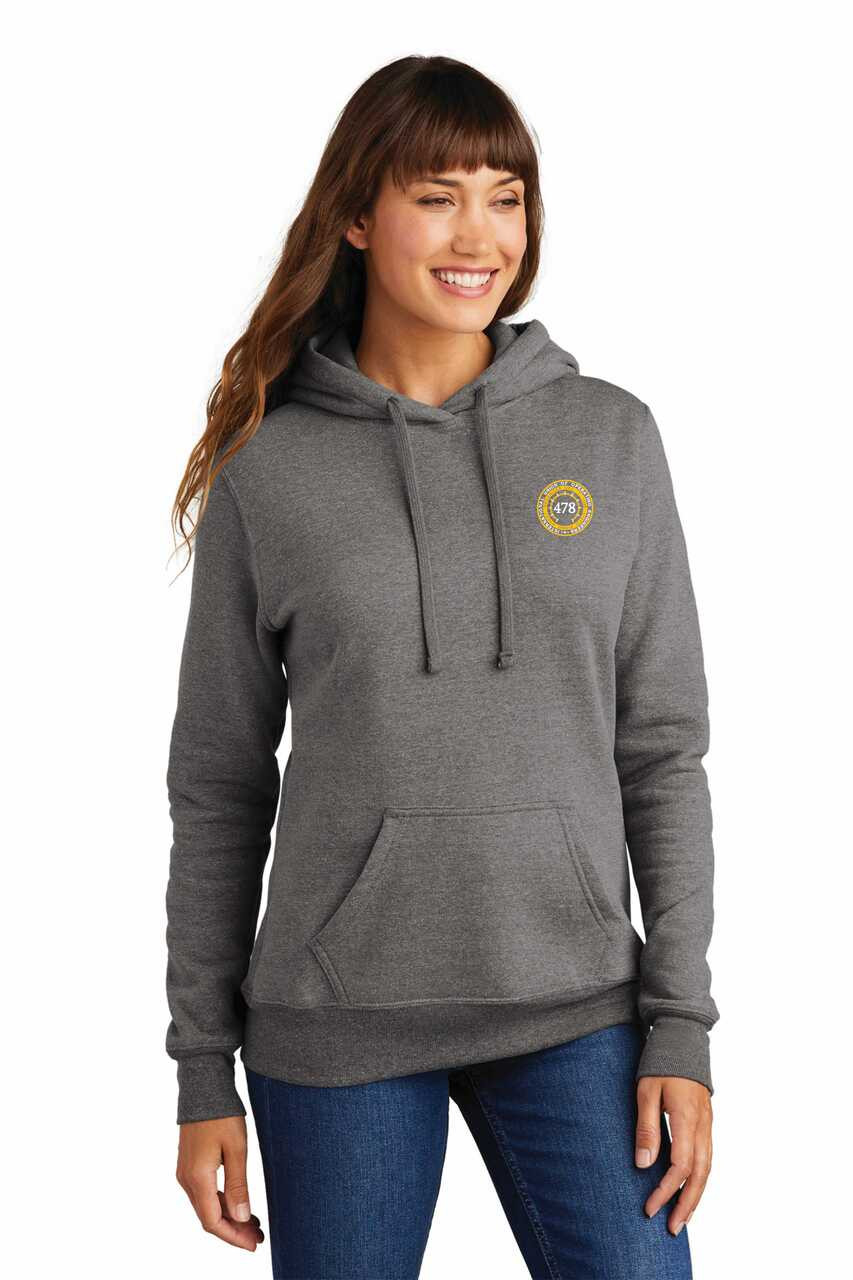 478 - Ladies Core Fleece Hoodie in Heather Purple with Gauge