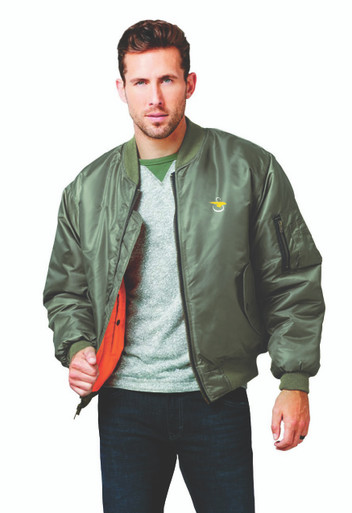 Embroidered Sikorsky Star-Lockheed Martin Flight Jacket Adult in Sage