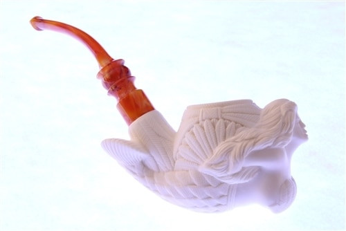 Special Hand Carved Mermaid by Master Carver I. Baglan Meerschaum Pipe ...
