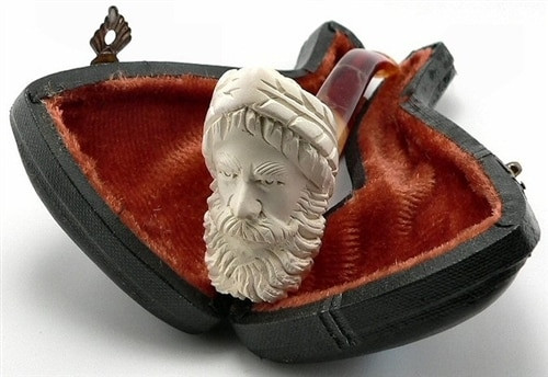 Meerschaum Pipes - Hand Carved Greek Zeus Meerschaum Pipe - Buy ...
