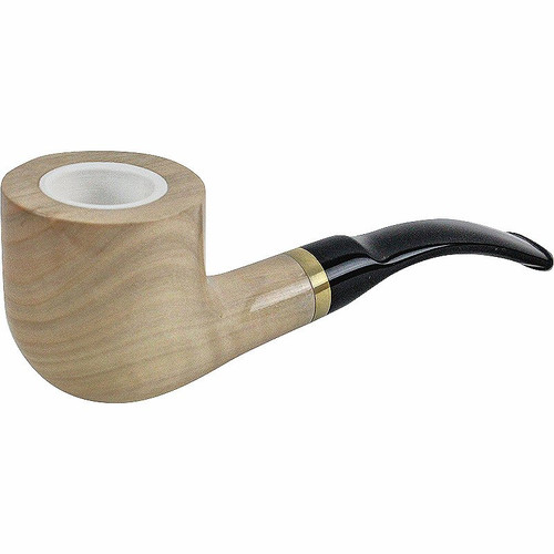 Meerschaum Lined Dapper 9mm Light Olive Wood Pipe | Royal Meerschaum Pipes