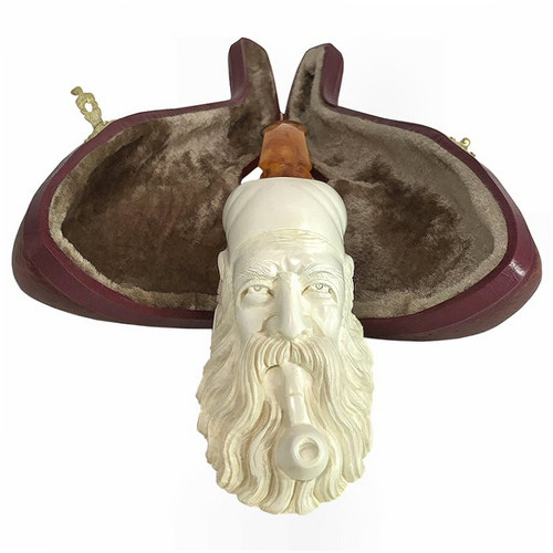 Deluxe Old Man in Nightcap Smoking Pipe Meerschaum Pipe | Royal ...