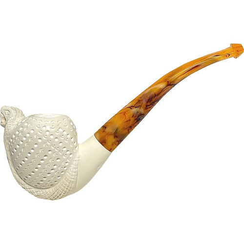 Cobra with Lattice Bowl Meerschaum Pipe | Royal Meerschaum Pipes