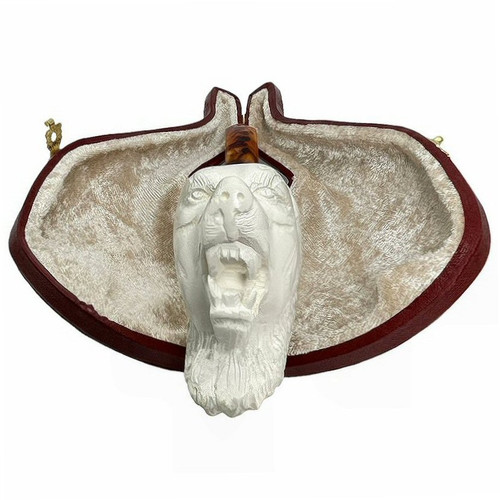 Deluxe Wolf Tiger Stem Meerschaum Pipe | Royal Meerschaum Pipes