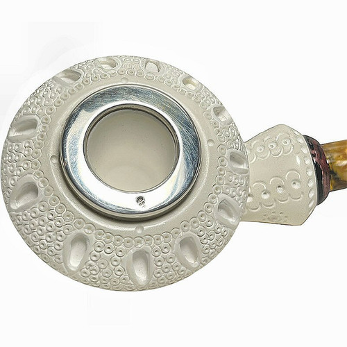 Special Sterling Silver Rim Calabash Meerschaum Pipe | Royal Meerschaum ...