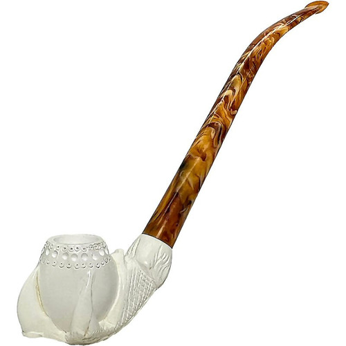 Claw with Lattice Trim Churchwarden Meerschaum Pipe | Royal Meerschaum Pipes