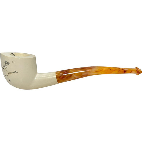 Smooth with Natural Veins Meerschaum Pipe | Royal Meerschaum Pipes