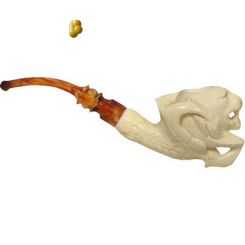 Special Tiger in Backwards Claw Meerschaum Pipe | Royal Meerschaum Pipes