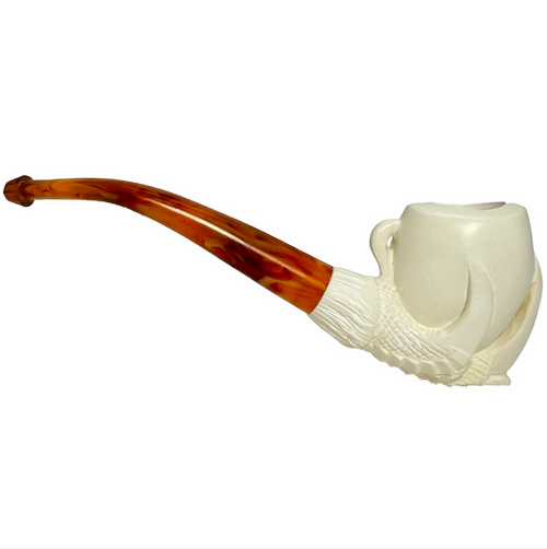 Smooth Oval Bowl in Claw Meerschaum Pipe | Royal Meerschaum Pipes