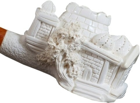Meerschaum Pipes - Hand Carved Medieval Castle Meerschaum Pipe - Buy ...
