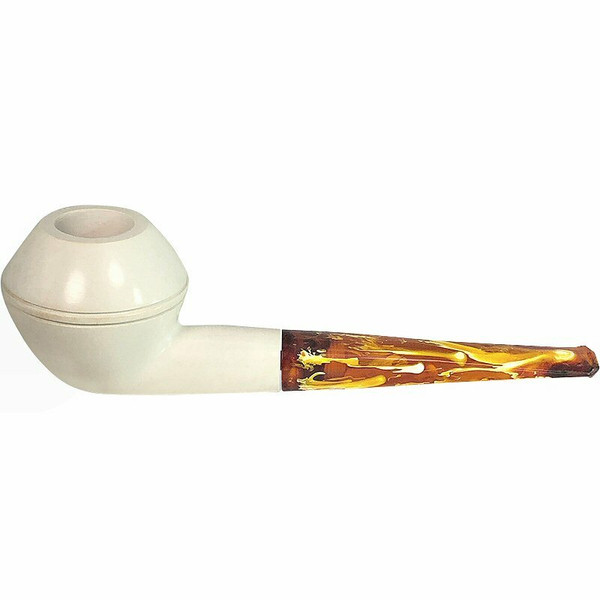 Deluxe Rhodesian Smooth Straight Meerschaum Pipe | Royal Meerschaum Pipes