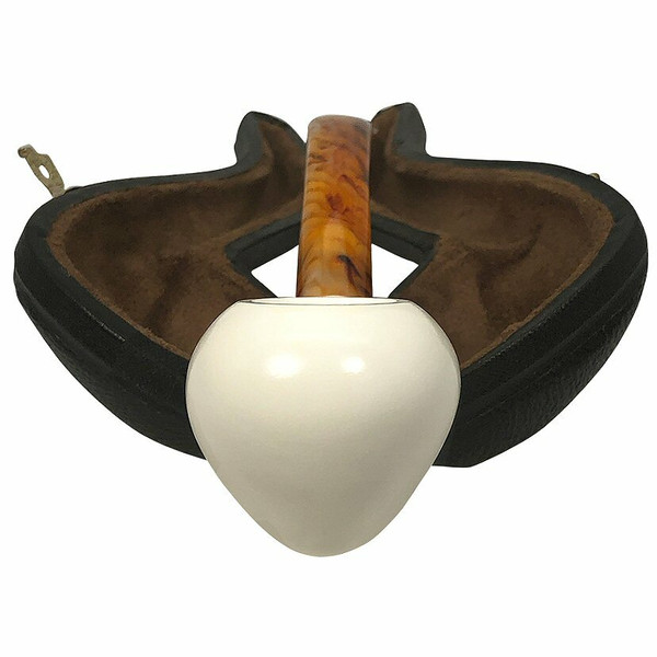 Smooth Bent Tiger Stem Meerschaum Pipe | Royal Meerschaum Pipes