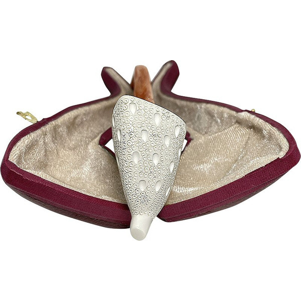 Elephant Foot Lattice Churchwarden Meerschaum Pipe | Royal Meerschaum Pipes