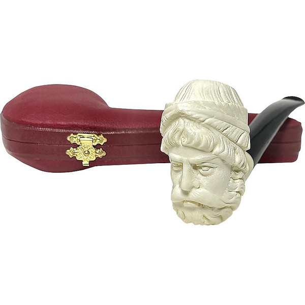 Zeus with Black Stem Meerschaum Pipe | Royal Meerschaum Pipes