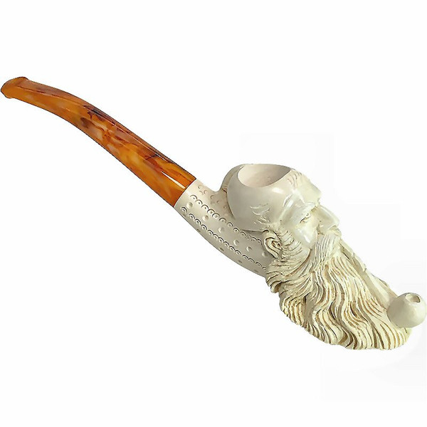 Deluxe Old Man Smoking Churchwarden Pipe Meerschaum Pipe | Royal ...