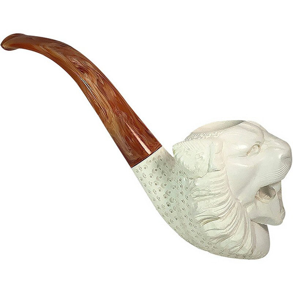 Oom Paul Style Tiger with Lattice Meerschaum Pipe | Royal Meerschaum Pipes