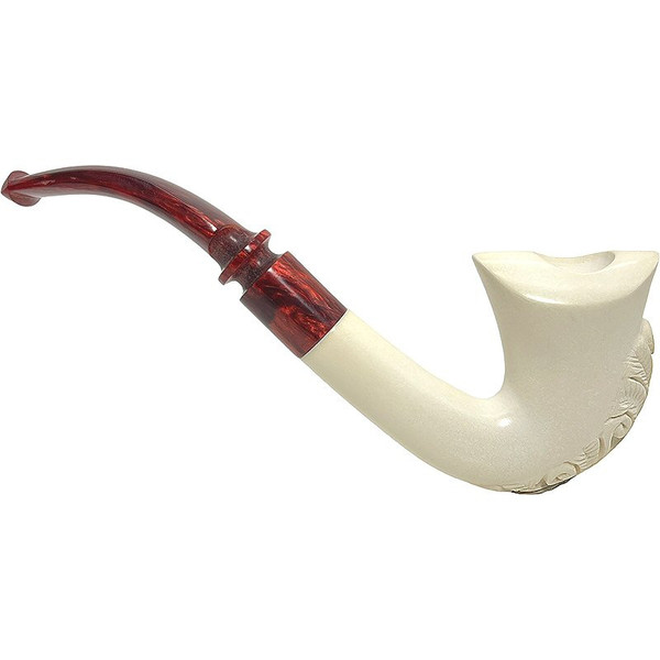 Deluxe Smooth with Embossed Design Meerschaum Pipe | Royal Meerschaum Pipes