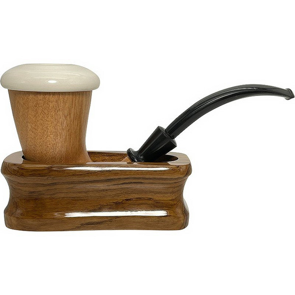Woodmere Calabash Pipe Holder - Teakwood