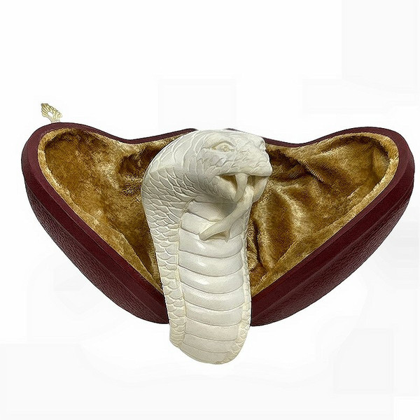 Deluxe Master Carver Cevik Cobra Meerschaum Pipe | Royal Meerschaum Pipes