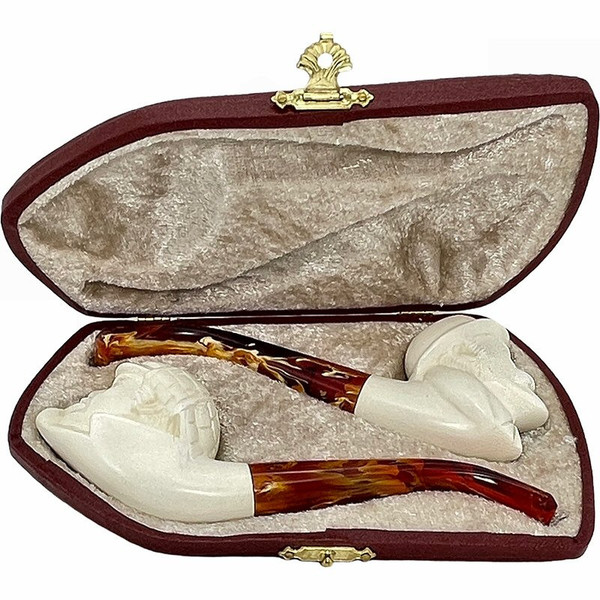 Deluxe Sherlock Holmes and Doc Watson Meerschaum Pipe Set | Royal ...