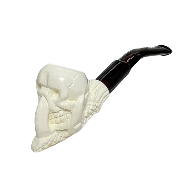Smooth and Skull in Claw Mini Meerschaum Pipe Set | Royal Meerschaum Pipes