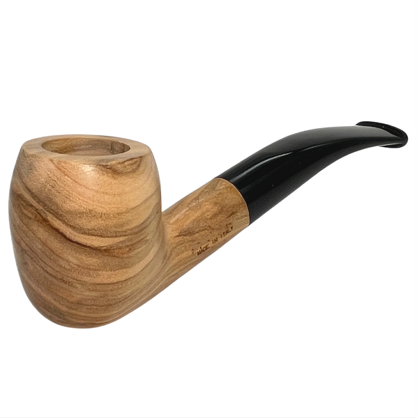 Rounded Bowl Italian Olive Wood Pipe | Royal Meerschaum Pipes