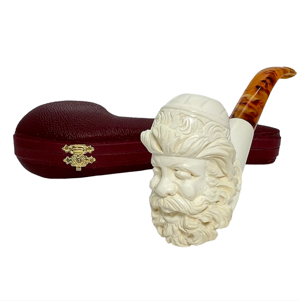 Hand-Carved Santa Claus Meerschaum Pipe | Royal Meerschaum Pipes