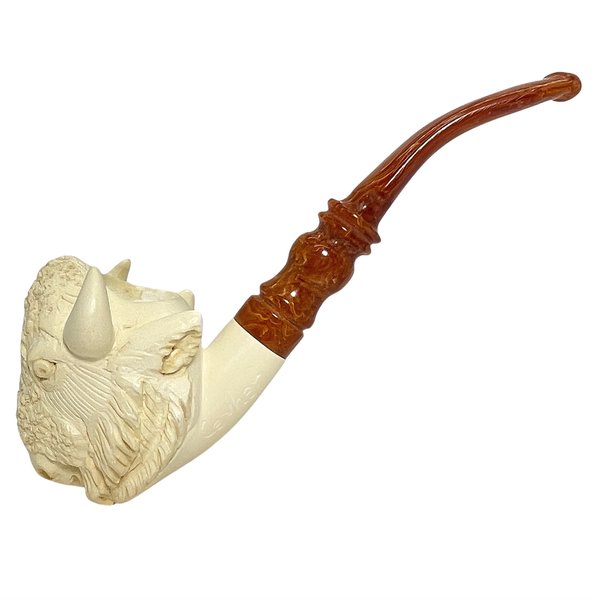 Deluxe Signed Cevher Buffalo Meerschaum Pipe | Royal Meerschaum Pipes