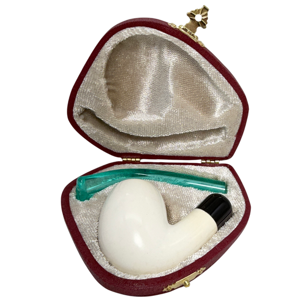 Army Mount Style Smooth Bent Meerschaum Pipe | Royal Meerschaum Pipes