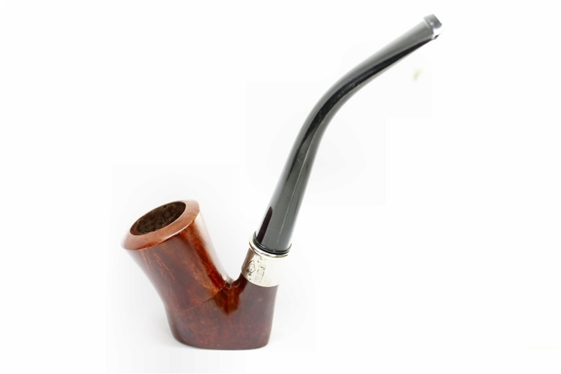 Sitting Oom Paul with Sterling Silver Band Small Italian Briar Pipe ...