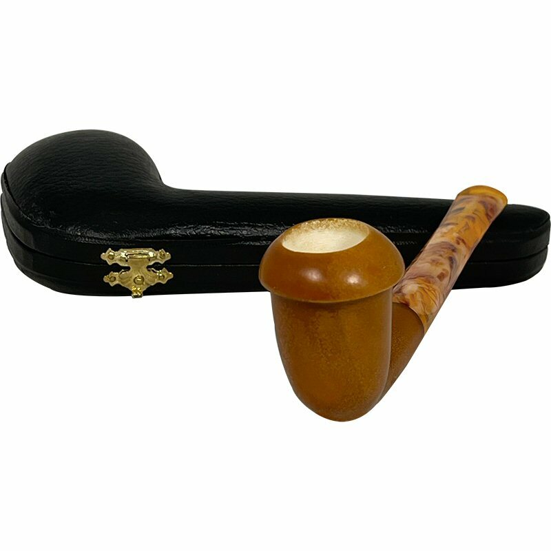 Deluxe Pre-colored Calabash Straight Stem Meerschaum Pipe | Royal ...