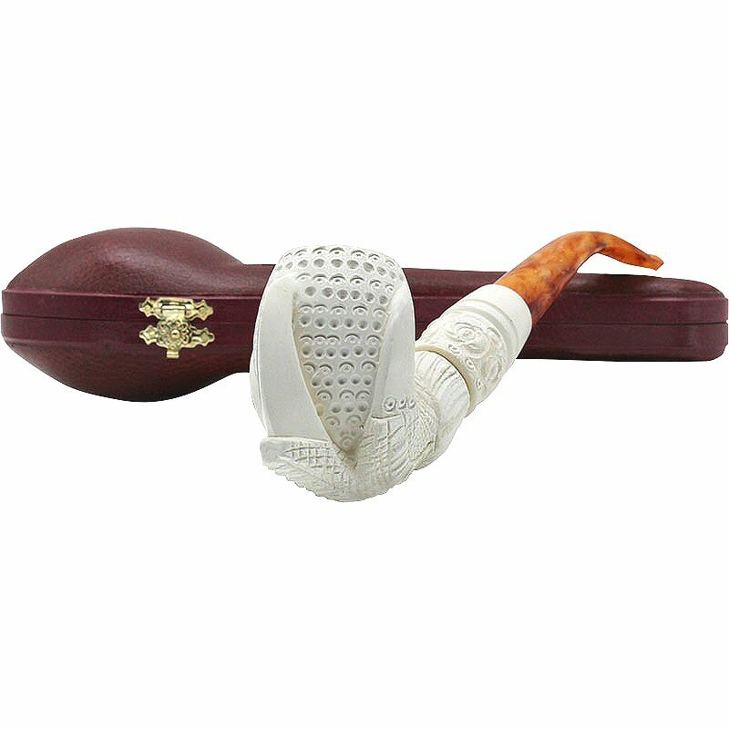 Lattice Claw Knurl Full Bent Meerschaum Pipe | Royal Meerschaum Pipes
