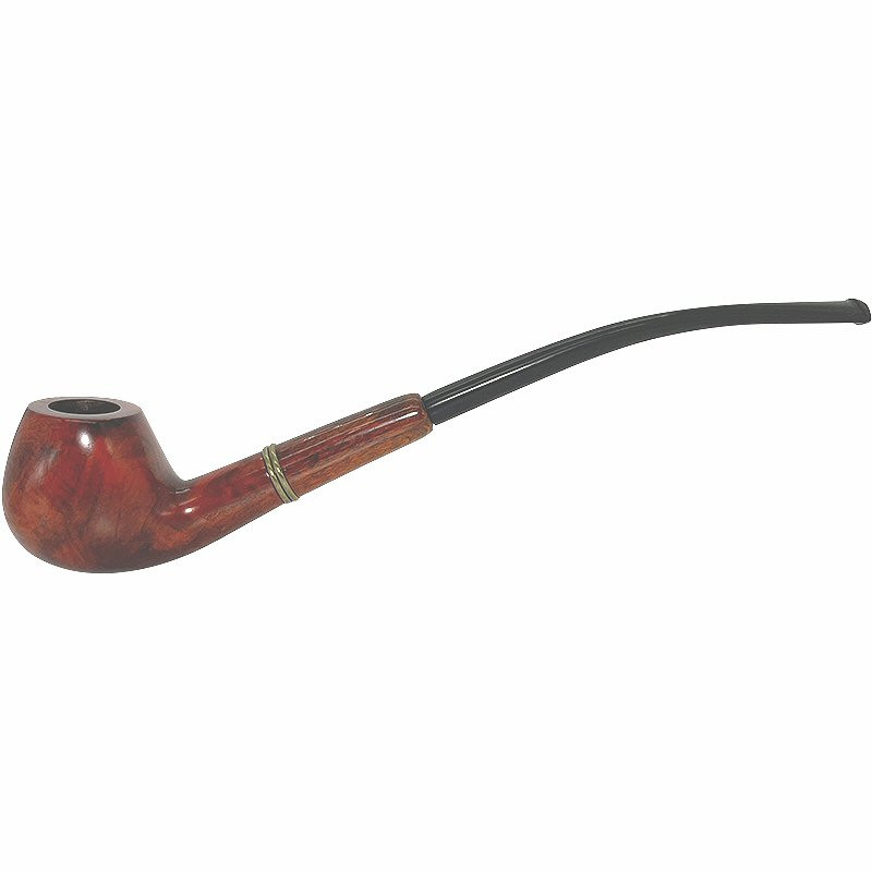 Colton 9mm Brass Rings German Briar Churchwarden Pipe | Royal ...