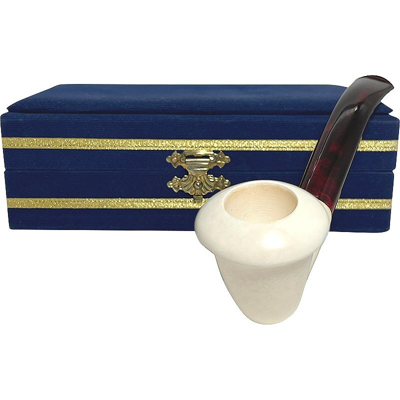 Calabash in Blue Velvet Chest Meerschaum Pipe | Royal Meerschaum Pipes