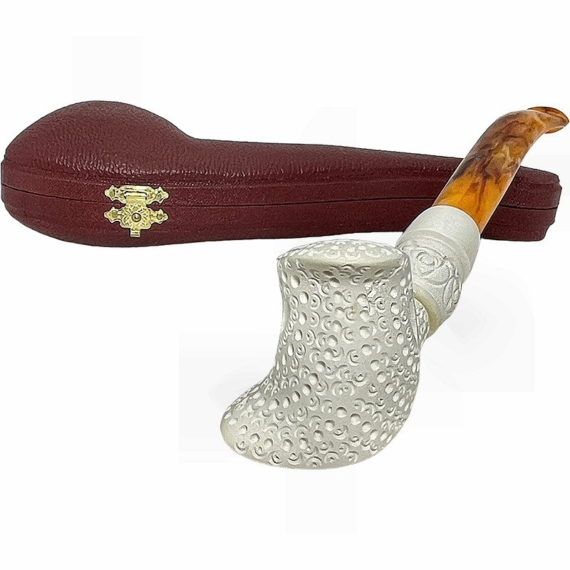 Designer Lattice Freehand Knurl Meerschaum Pipe | Royal Meerschaum Pipes
