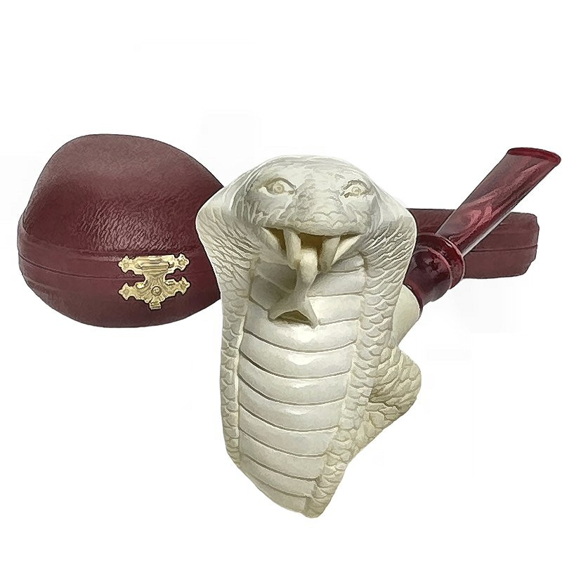 Deluxe Master Carver Cevik Cobra Meerschaum Pipe | Royal Meerschaum Pipes