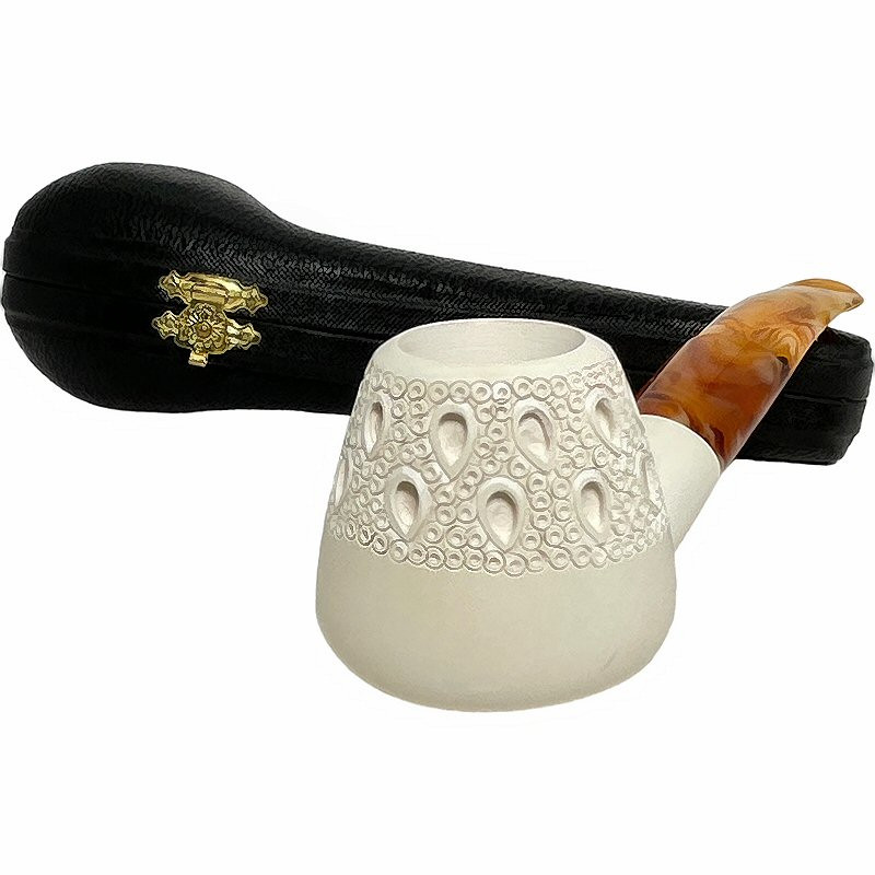 Deluxe Volcano Oval Shank Meerschaum Pipe | Royal Meerschaum Pipes