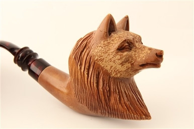 Deluxe Hand Carved Wolf Dark Finish Meerschaum Pipe - Buy Meerschaum ...