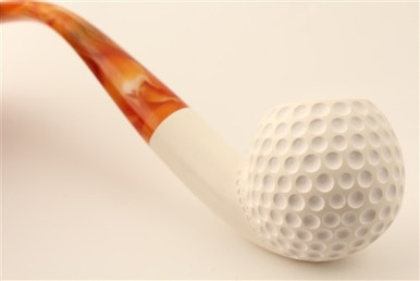 Deluxe Hand Carved Golf Ball Meerschaum Pipe - Buy Meerschaum Pipes on ...